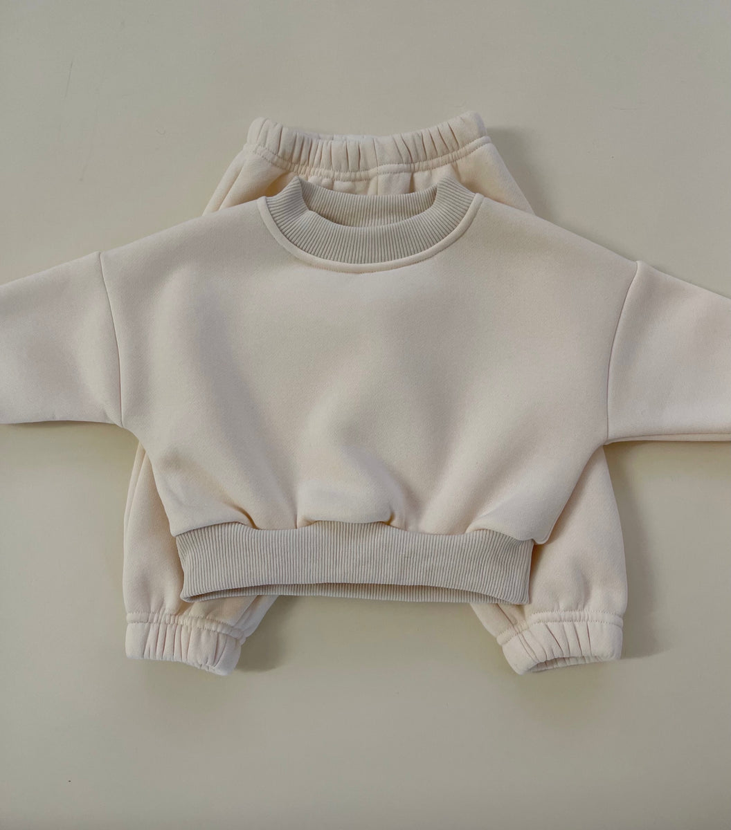 Warm Tracksuit - Cream – Purely Little